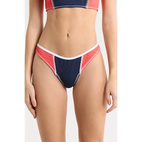 Rip Curl Surf Tide High Leg Bikini Bottoms - Dark Navy