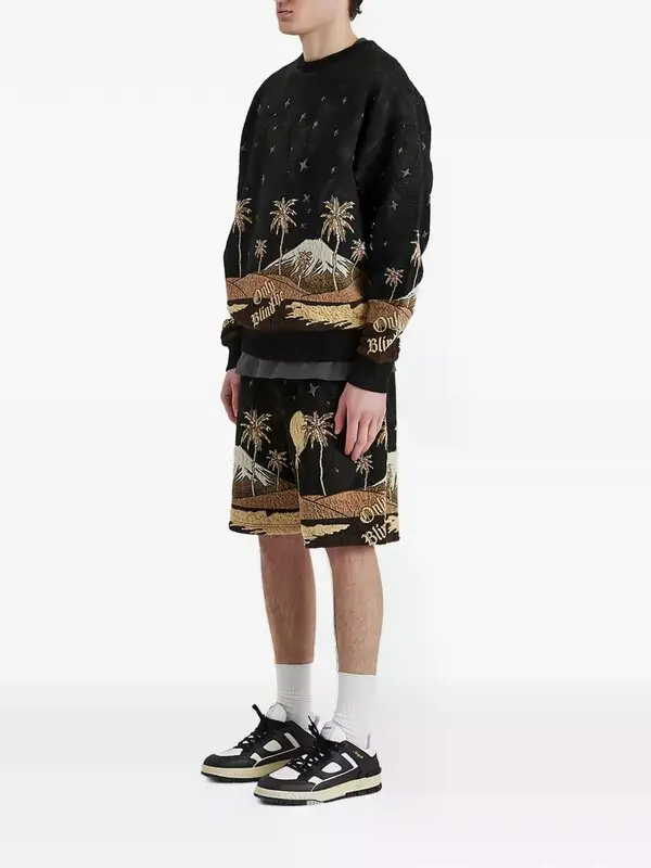 ONLY THE BLIND Jacquard Knit Shorts
