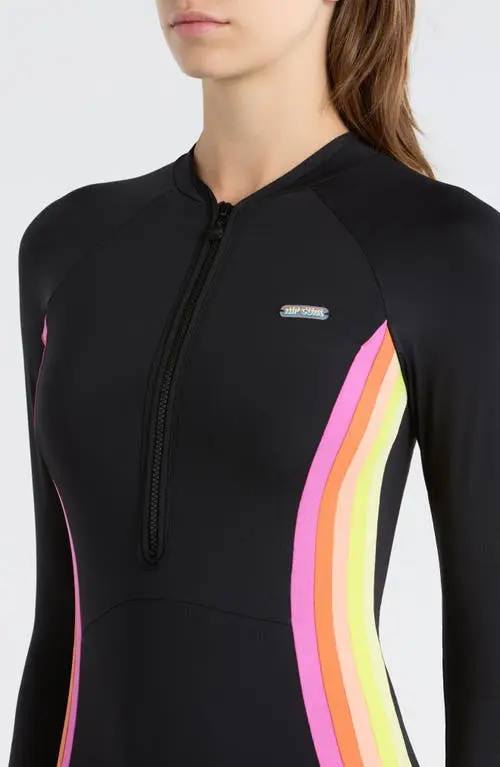 Rip Curl Surf Stripe Long Sleeve Upf 50+ One-piece Rashguard Surf Suit