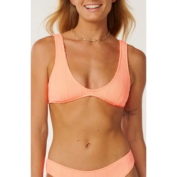 Rip Curl Vibe Surf Bralette Bikini Top - Melon