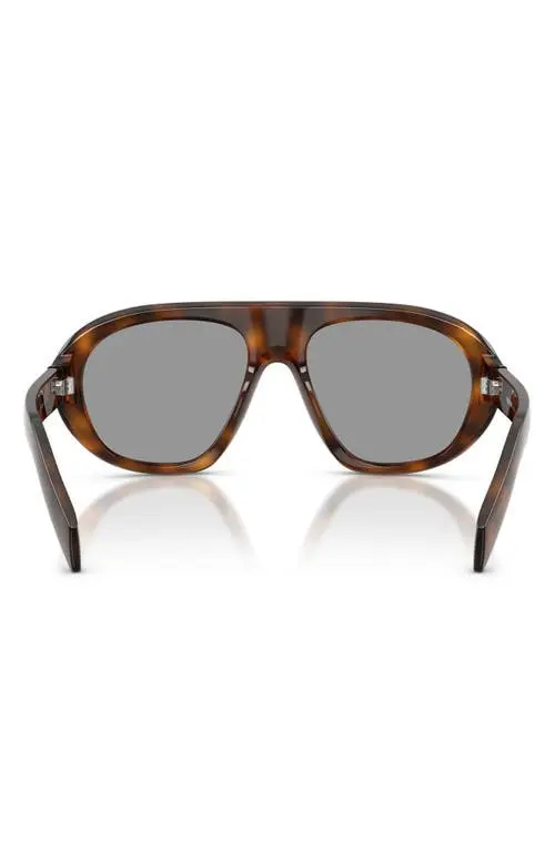 Prada 57mm Irregular Sunglasses - Juniper Tortoise/grey