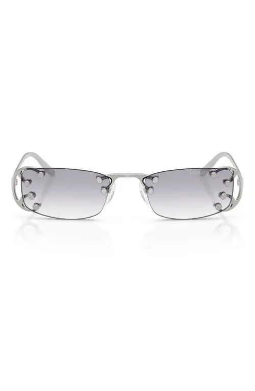 Prada 52mm Gradient Rectangular Sunglasses