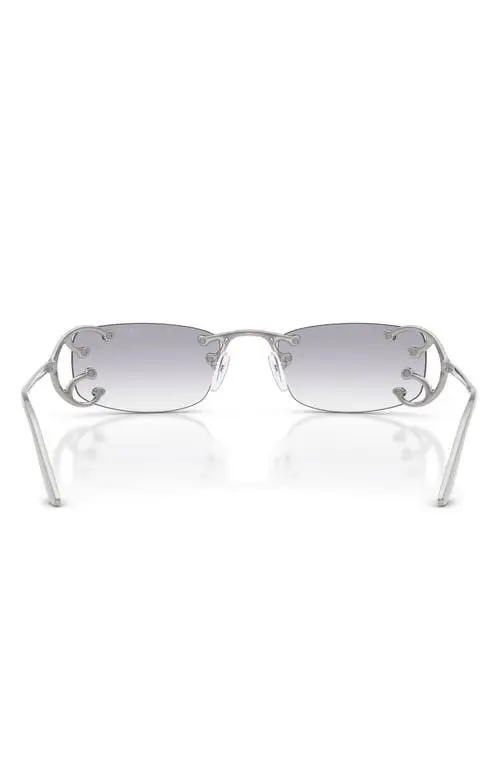 Prada 52mm Gradient Rectangular Sunglasses
