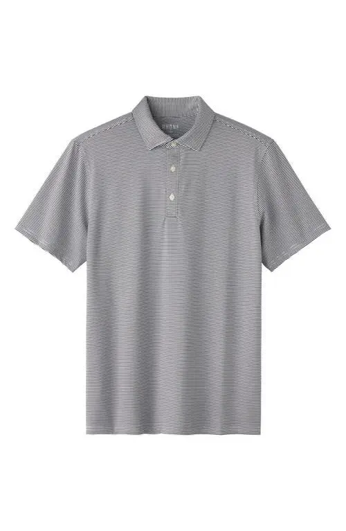 RHONE Drive Time Performance Polo - Asphalt/white Stripe