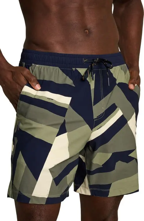 RHONE Pursuit 7-inch Unlined Training Shorts - Smokey Olive Color Block