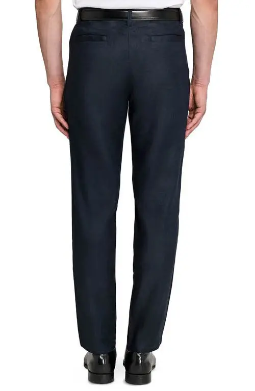 W.R.K Slim Fit Pleated Linen Blend Pants