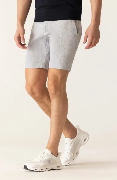 DEKE Flat-front Cotton Seersucker Bermuda Shorts