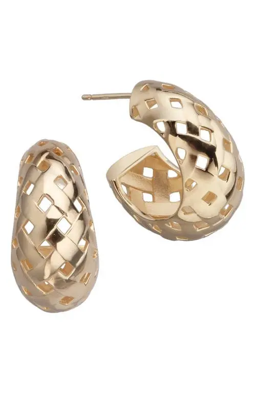 Jennifer Zeuner Jewelry Solora Hoop Earrings - Yellow Gold