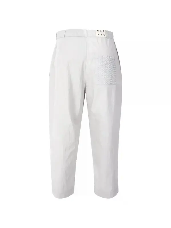 Marané Embroidered-pocket Trousers - Grey