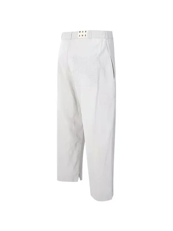 Marané Embroidered-pocket Trousers - Grey