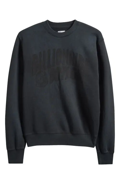BILLIONAIRE BOYS CLUB Curve Logo Faded Sweatshirt