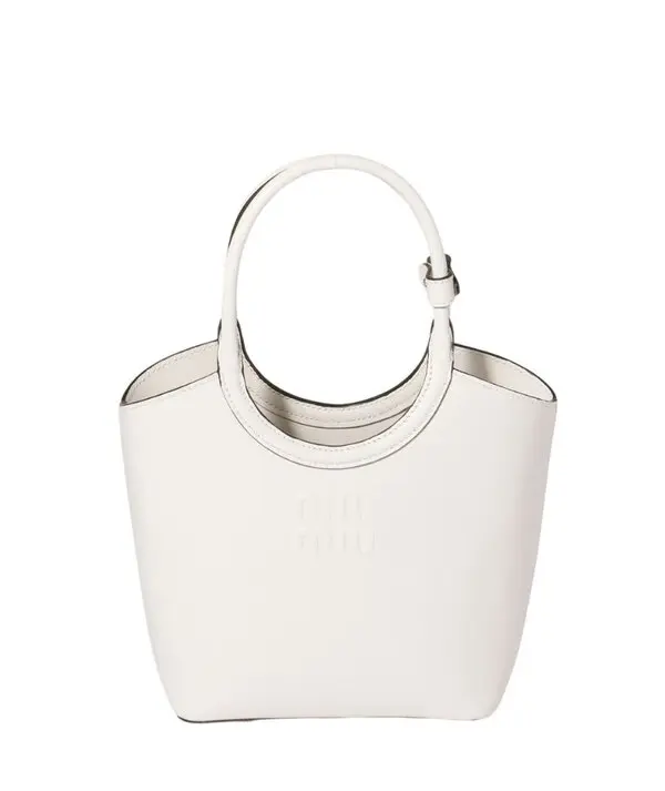 Miu Miu Ivy Leather Handbag - White
