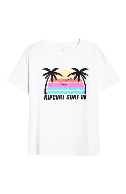 Rip Curl Malibu Relaxed Graphic T-shirt - Optical White