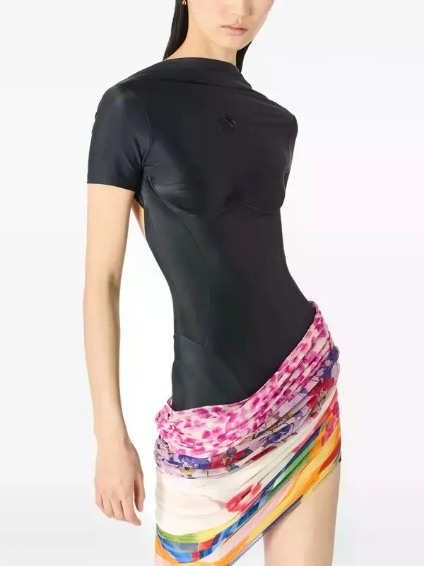MARINE SERRE Scarves Mini Dress - Black