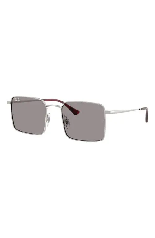 Ray-ban 50mm Square Full Rim Sunglasses - Silver/grey