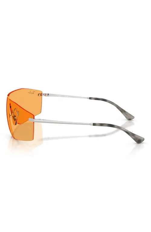 Ray-ban Alix Bio-based Rimless Shield Sunglasses - Silver/yellow