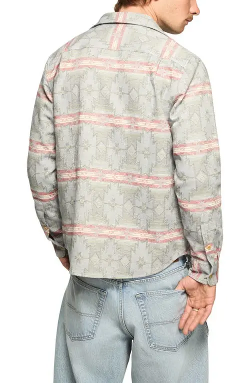Lucky Brand Geometric Jacquard Cotton Button-up Overshirt