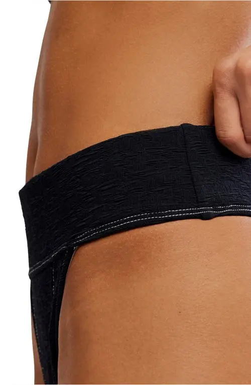 FREE-EST BY FREE PEOPLE Dylan High-waist Bikini Bottom - Black