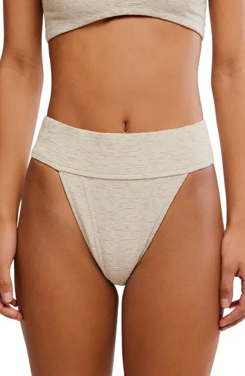 Free People Dylan High-waist Bikini Bottom - Stone