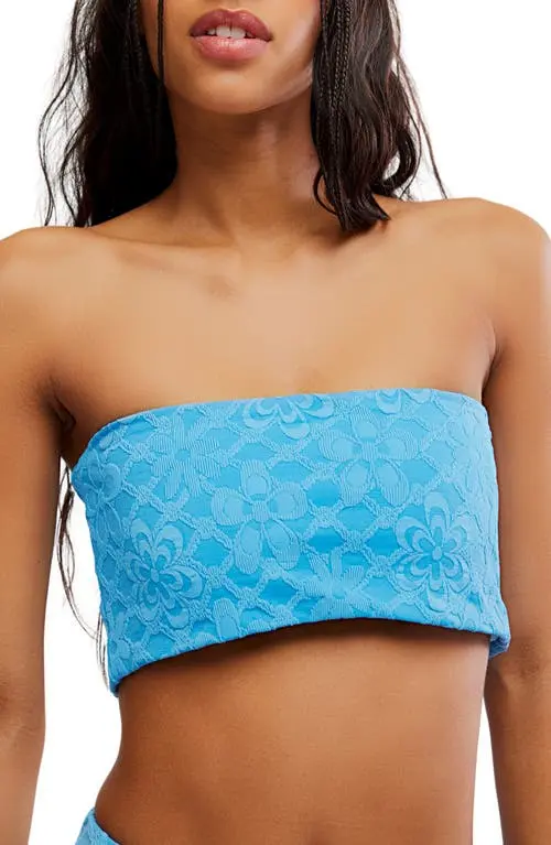 Free People Lola Strapless Bandeau Bikini Top - Bonnie Blue