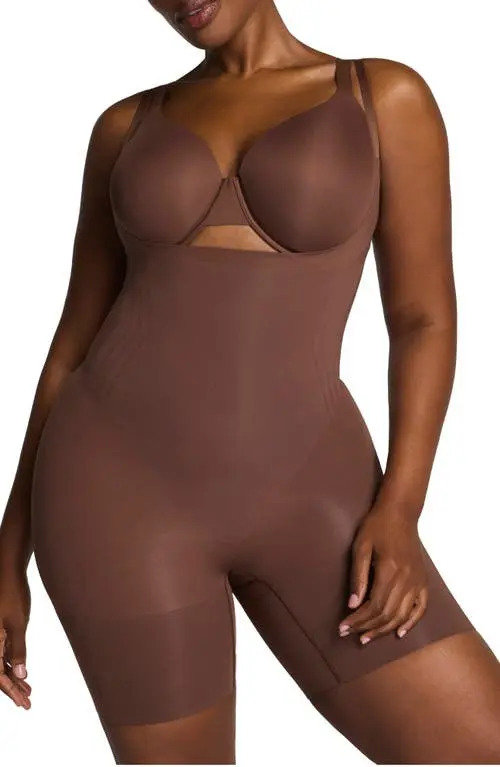 Spanx Sculpt™ Go Figure Open Bust Shaper Bodysuit - Ganache