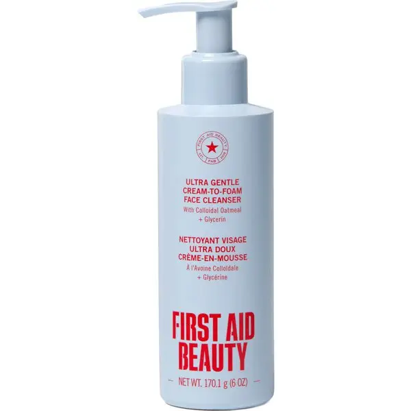 FIRST AID BEAUTY Ultra Gentle Cream-to-foam Face Cleanser With Colloidal Oatmeal + Glycerin - No Color
