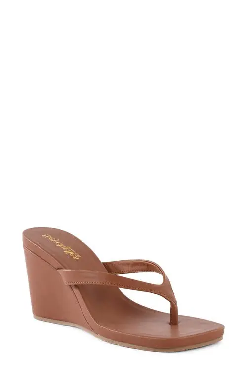 Seychelles Uptown Wedge Flip Flop - Brown