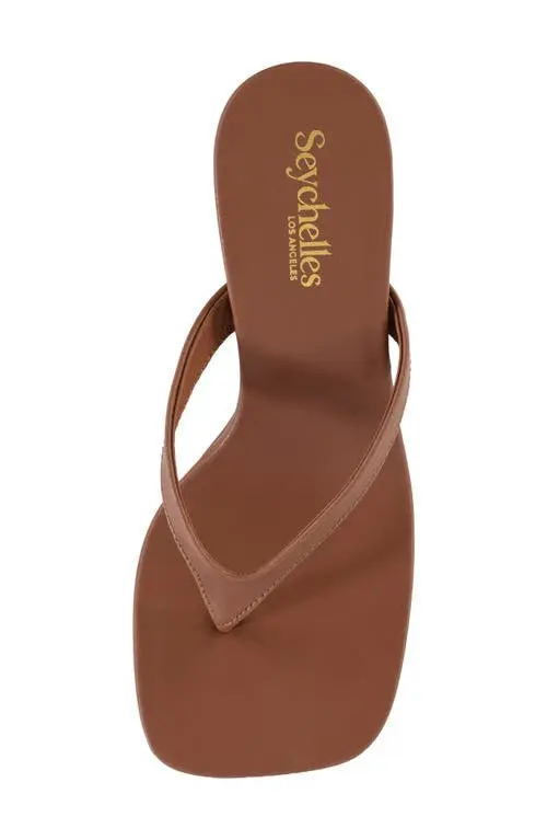 Seychelles Uptown Wedge Flip Flop - Brown