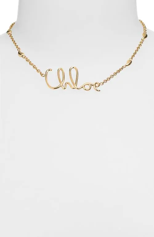 Chloé Script Logo Necklace