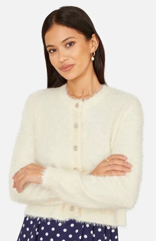 YUMI Eyelash Knit Long Sleeve Cardigan