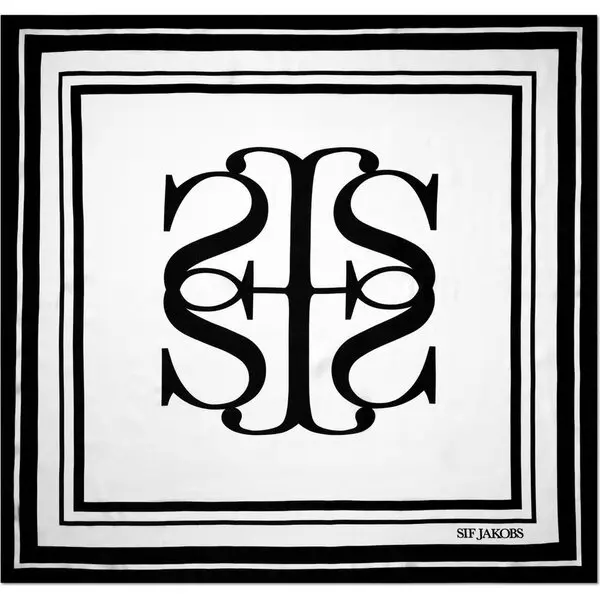 SIF JAKOBS JEWELLERY Silk Scarf Square - Black And White