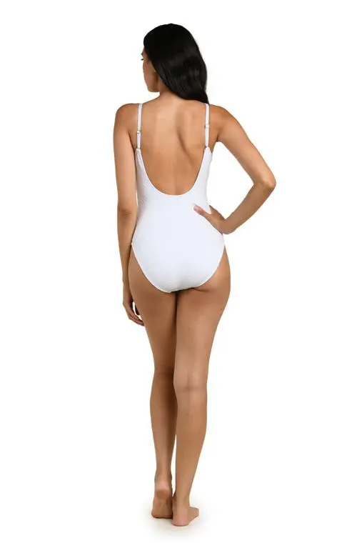La Blanca Shellbound Plunge One-piece Swimsuit