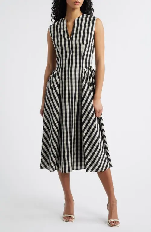 LUCY PARIS Vivian Gingham Midi Dress