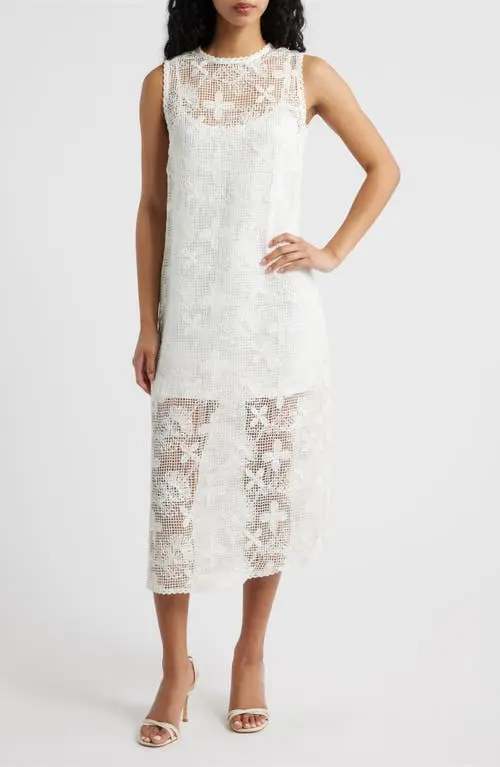 LUCY PARIS Cara Lace Midi Dress