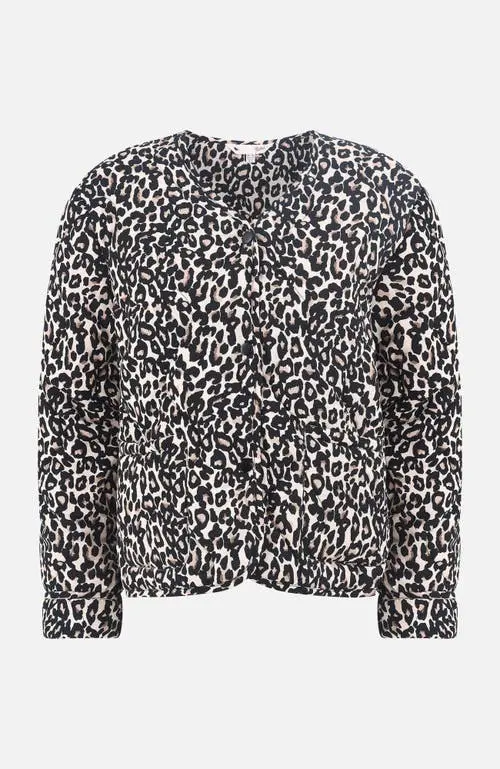 YUMI Leopard Print Boxy Jacket