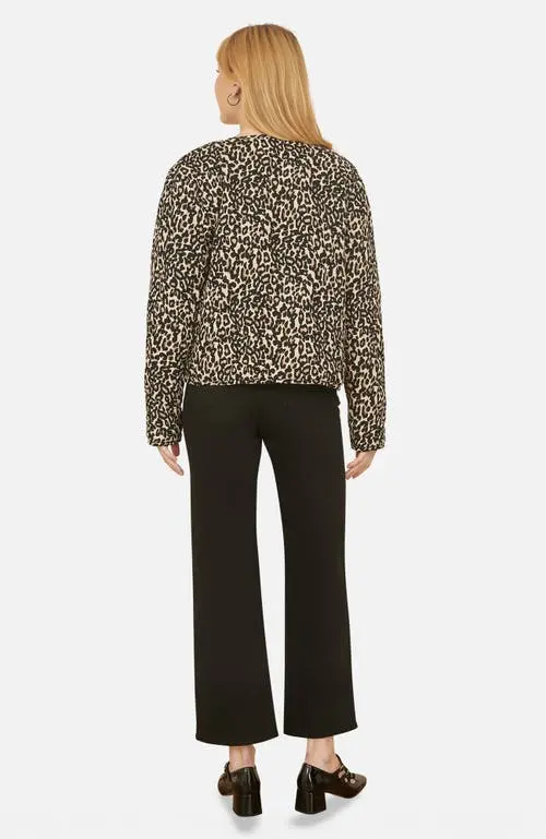 YUMI Leopard Print Boxy Jacket