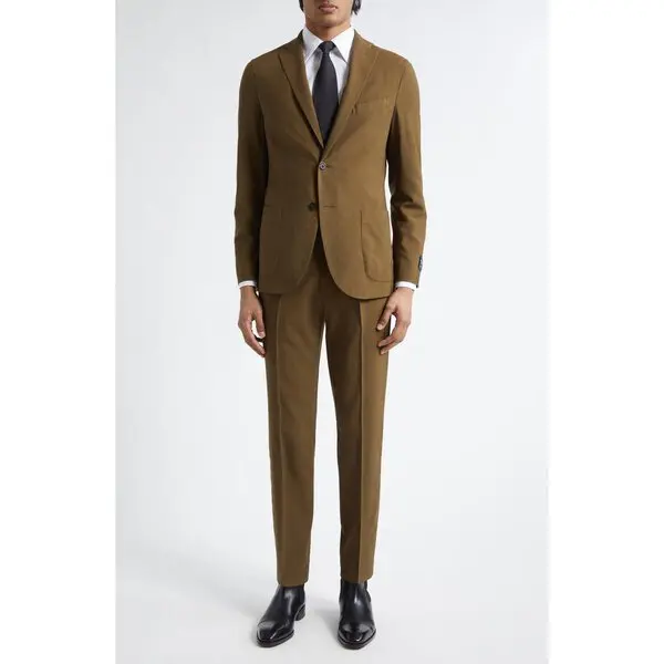 Boglioli Pickstitch Wool Sport Coat - Light Brown