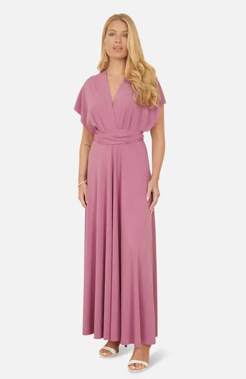 YUMI Jersey Stretch Multiway Maxi Dress - Pink