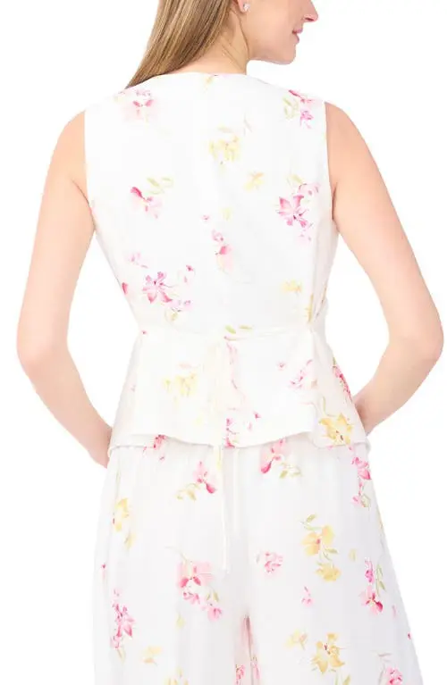 Vince Camuto Floral Print Sleeveless Vest