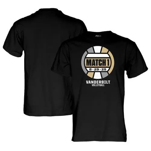 BLUE 84 Vanderbilt Commodores Inaugural Volleyball Match T-shirt - Black