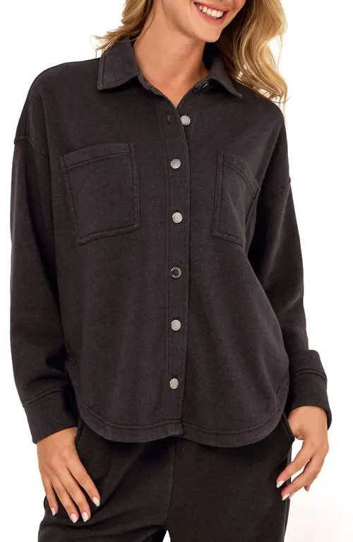 THREADS 4 THOUGHT Blaire Mineral Wash Shirt Jacket - Black