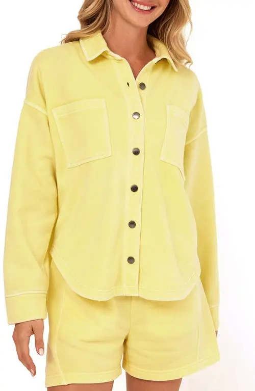 THREADS 4 THOUGHT Blaire Mineral Wash Shirt Jacket - Lemonade