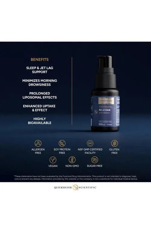QUICKSILVER SCIENTIFIC Liposomal Melatonin Liquid Supplement