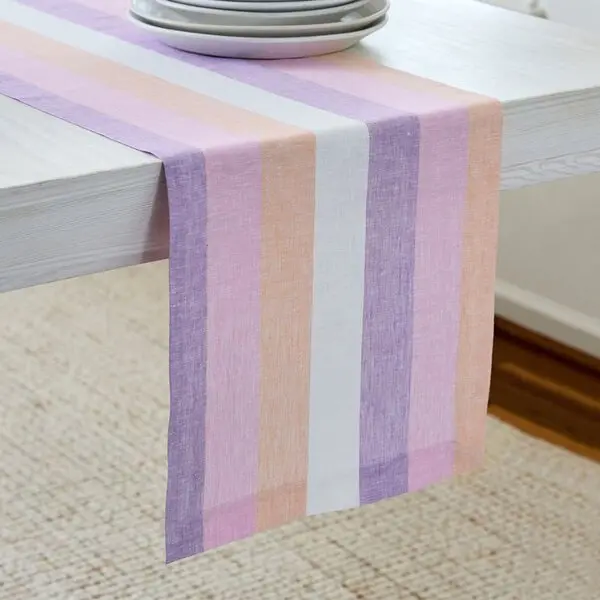 SOLINO HOME Linen Table Runner For Dining Table - Gelato