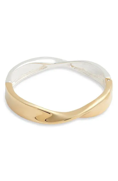 Nordstrom Demi Fine Twisted Bangle Bracelet - 14k Goldterling Plated