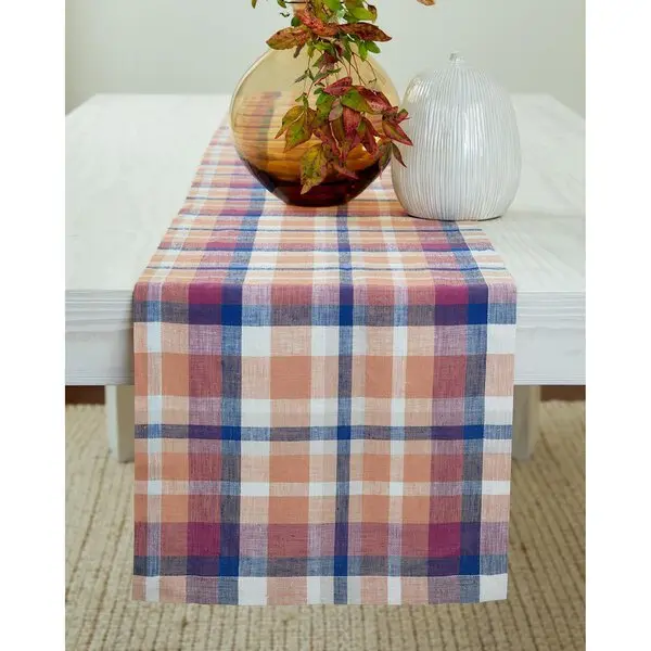 SOLINO HOME Linen Table Runnerfall Flavors Madras