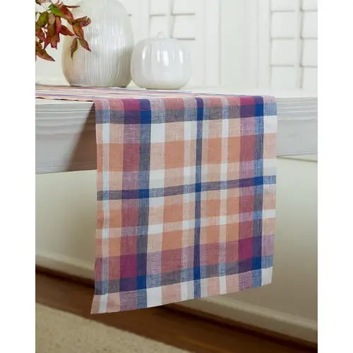SOLINO HOME Linen Table Runnerfall Flavors Madras