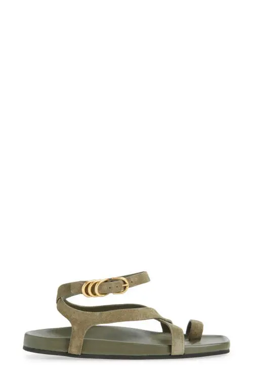 Rag & Bone Rue Ankle Strap Sandal - Olive Suede