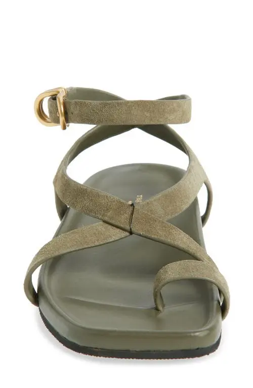 Rag & Bone Rue Ankle Strap Sandal - Olive Suede