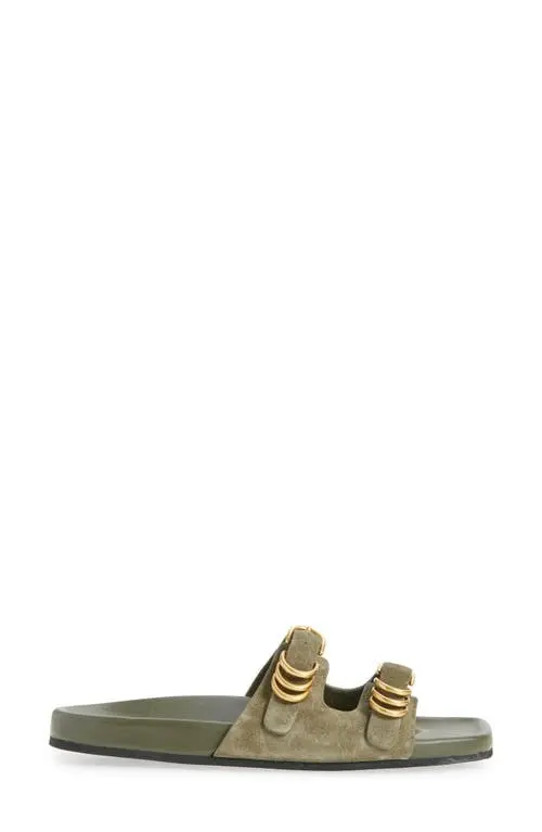 Rag & Bone Rue Slide Sandal - Olive Suede
